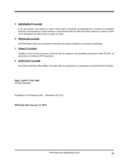 5 Separability Clause If