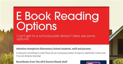 E Book Reading Options Smore Newsletters