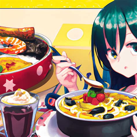 Anime Food Graphic Gourmet Girl Graffiti Ristorante · Creative Fabrica