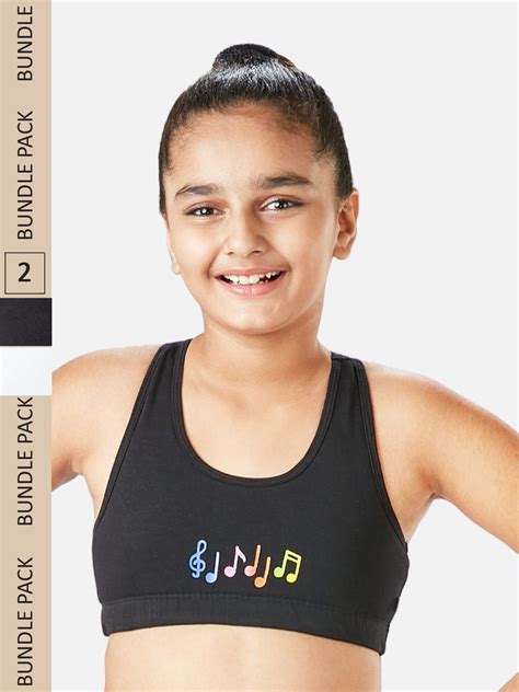 Buy You Got Plan B Girls Pack Of 2 Non Padded Anti Bacterial Sports Bra