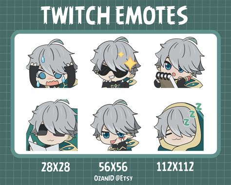 Twitch Emote Pack Genshin Impact Alhaitham Twitch Streamer And Discord Emotes Bundle