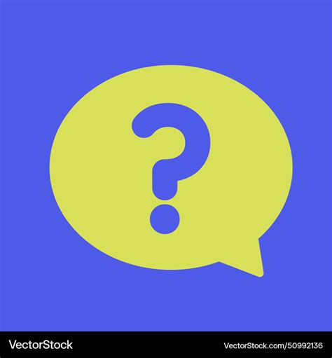 Speech Message Bubble With Question Mark Chat Vector Image