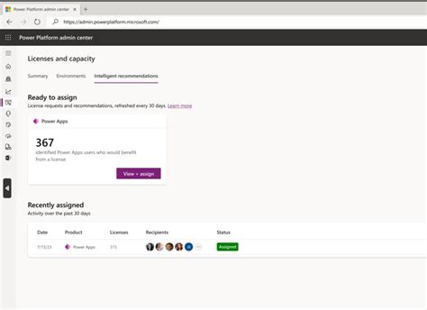Power Platform Admins Can Now Assign Licenses Via Intelligent Recommendations Now In Public