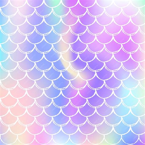 Premium Vector Holographic Mermaid Background With Gradient Scales