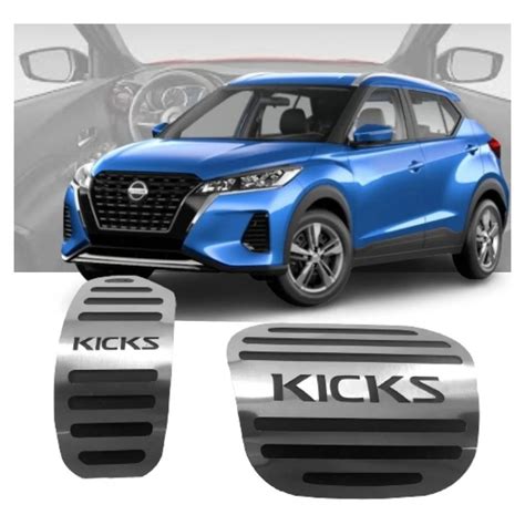 Kit Pedaleira Acelerador Freio Esportivo Inox Nissan Kicks 2017 A 2022