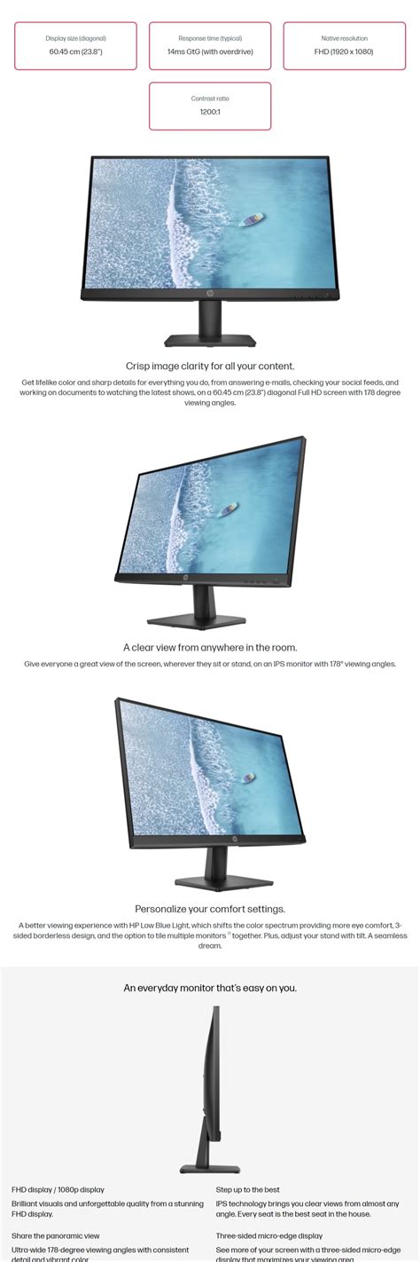 HP V241ib 24" FHD Monitor