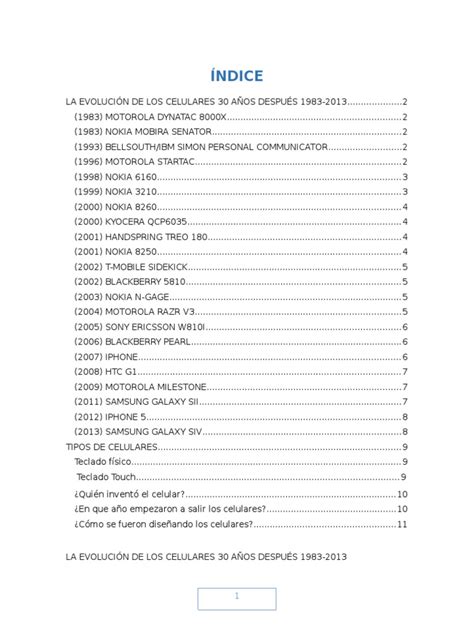 La Evolución De Los Celulares 30 Años Después 1983 Pdf Telefonía