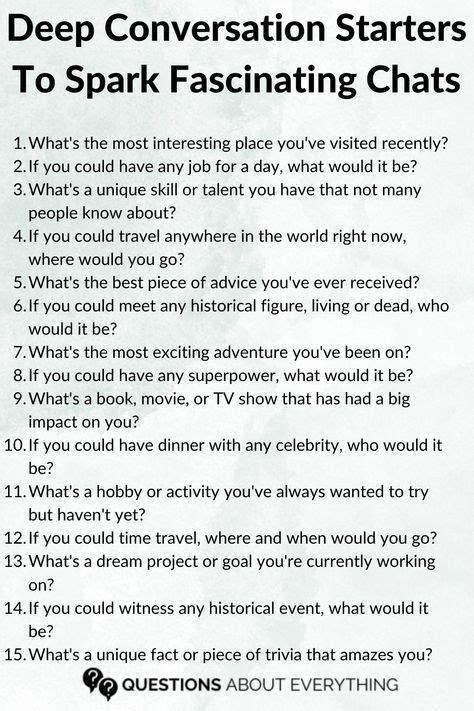 Pin By Zara On New Blogaa Deep Conversation Starters Deeper