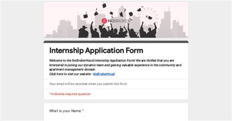 John Joseph On Linkedin Internship Application Form