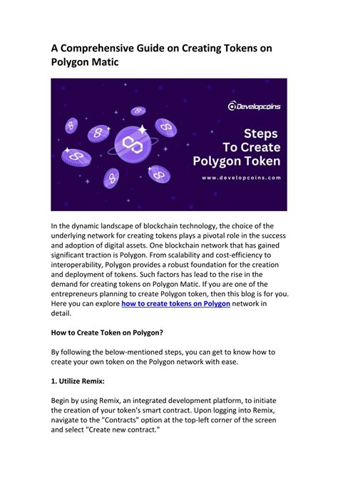 PPT How To Create Token On Polygon PowerPoint Presentation Free Download ID