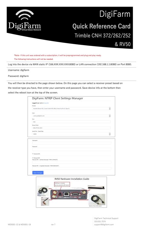 RV50 QRC Rev 7 DigiFarm Knowledge Base