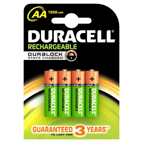 Duracell Rechargeable AA4 1300 maH - Battery Cells | Gomart.pk