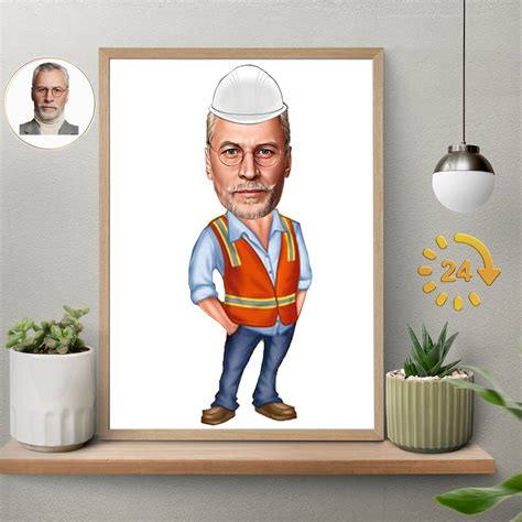 Engineer Caricature Drawing From Photo Funny Engineer T For Men