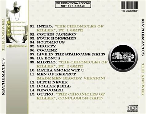 Mathematics Wu Tang Clan The Answer Mixtape 2013 Cd