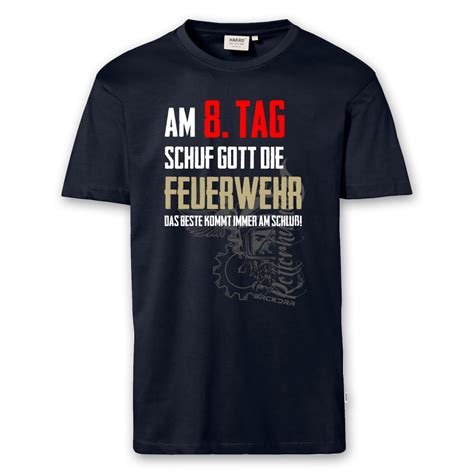 T Shirt Männer Feuerwehr Hupf Troopers Backdra