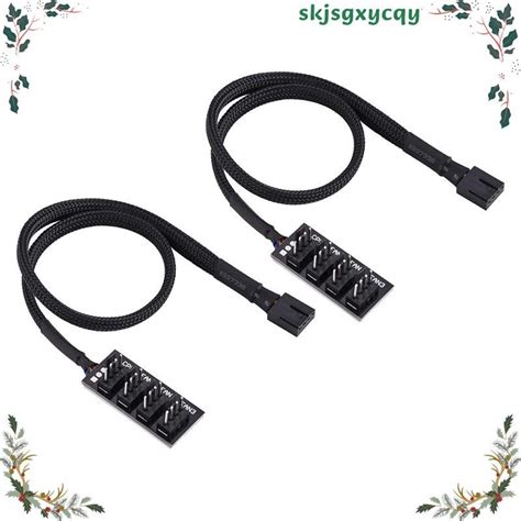 2 Pack Pwm Splitter4 Pin Computer Cpucase Pwm Fan Hub Shopee Malaysia