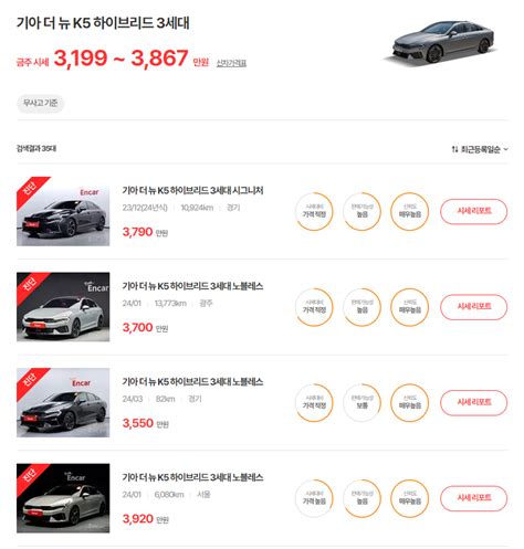 K5 중고차 시세 13~24년식 모델별 중고 가격 총정리 중고차 시세