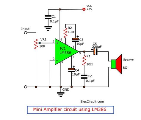 LM Audio Amplifier Circuit With PCB ElecCircuit Audio Amplifier Electronics Circuit