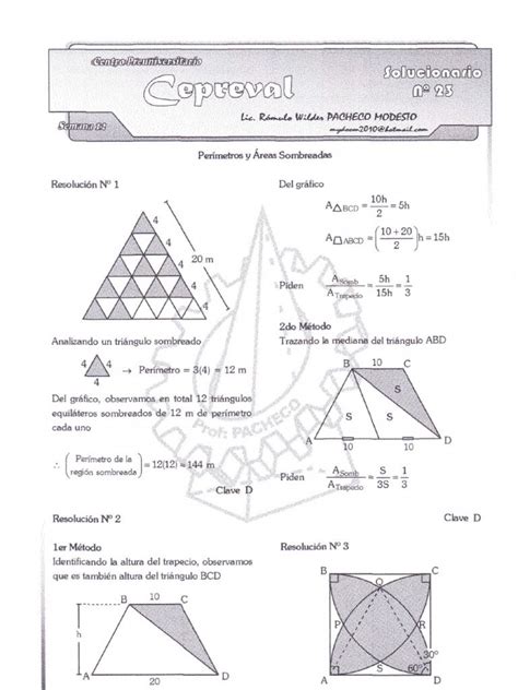Problemas sobre Perímetros y Áreas Sombreadas Basic math skills Basic math Learning math