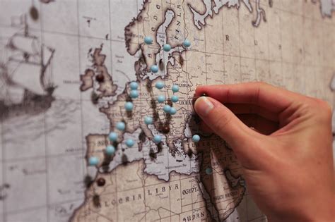 Conquest Maps Rustic Vintage Pin Board Map Review On Travel To Blank