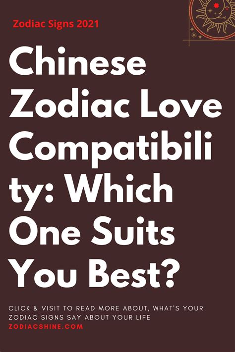Chinese Zodiac Love Compatibility Which One Suits You Best Zodiac
