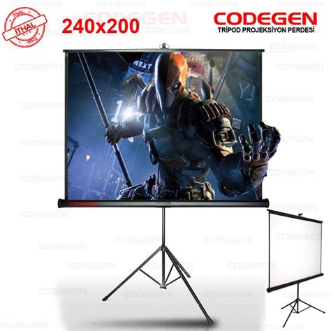 CODEGEN TX 24 Tripod Projeksiyon Perdesi 240x200cm