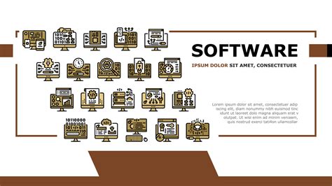software program development landing header vector 18775489 vector art