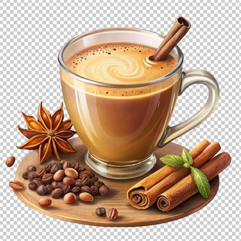Cocoa Delight With Cinnamon And Marshmallow Premium AI Generated PSD