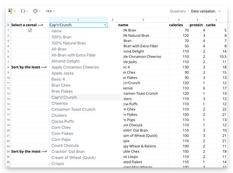 Data Validation Quadratic Docs