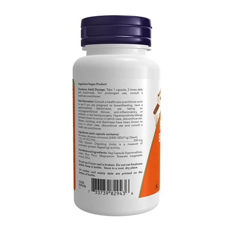 Bromelain 500mg 60 Vcaps New Age Health Food Store