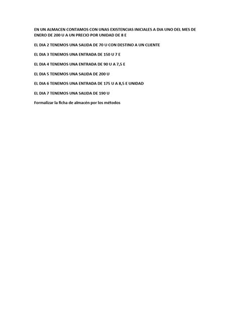 Ejercicio Lifo Fifo Pmp Pdf