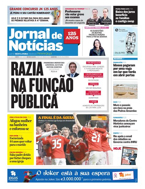 Bom Dia Já Leu O Jn De Hoje Espreite A Primeira Página Jornalismo