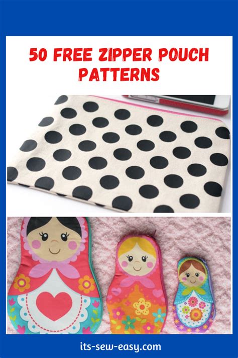 50 Free Zipper Pouch Patterns Pouch Pattern Cosmetic Bag Pattern