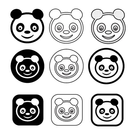 Cartoon Character Cute Funny Panda Icon Free Illustration
