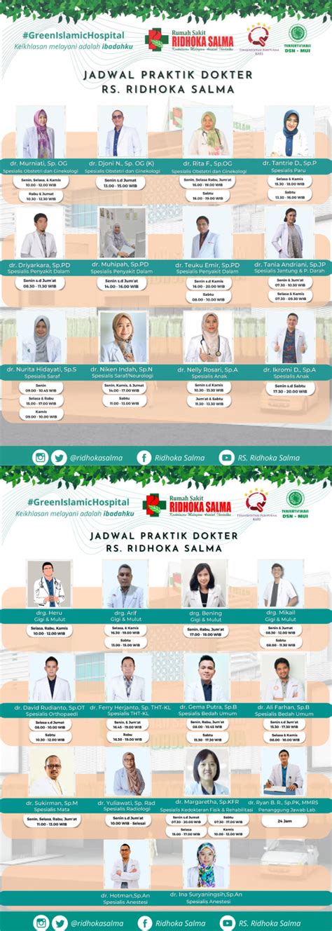 Jadwal Praktek Dokter Rumah Sakit Ridhoka Salma Update FEB 2024