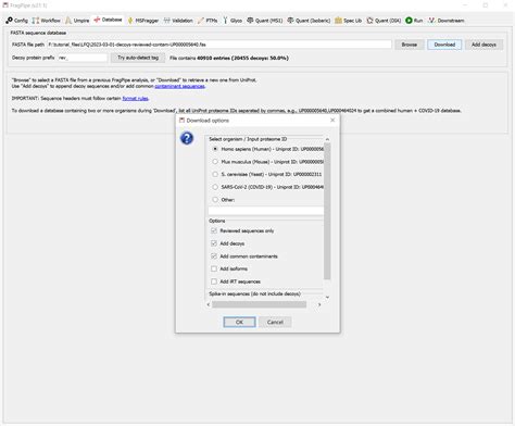 Label Free Quantification With FragPipe FragPipe