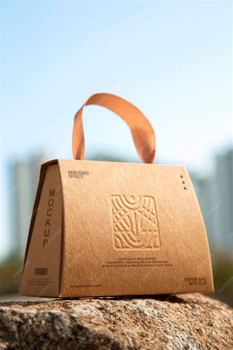 Premium Psd Logo Embossed Box Mockup Design