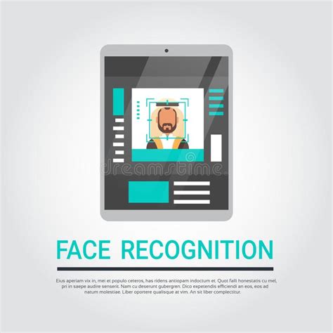 Face Recognition Technology Digital Tablet Security System Scanning