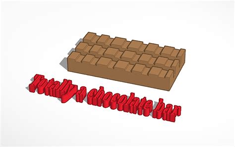 3d Design Totally A Chocolate Bar Tinkercad