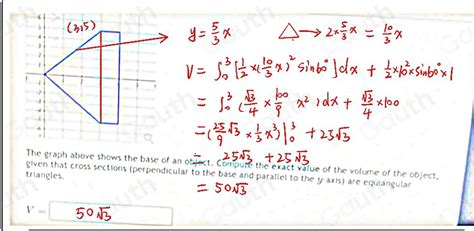 solved 6 the graph above shows the base of an object compute the