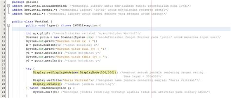 Sekolah Yang Baru Membuat Garis Dengan Java Opengl