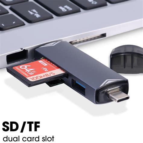 6 In 1 อะแดปเตอร์การ์ดรีดเดอร์ Usb30 เป็น Type C Micro Usb Otg อเนก