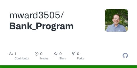 github mward3505 bank program