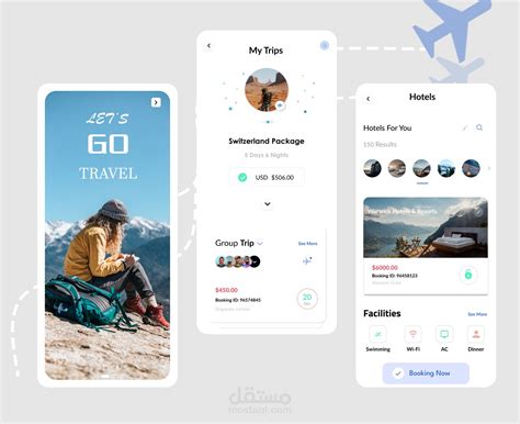 Travel App Design مستقل