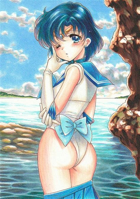 Mizuno Ami And Sailor Mercury Bishoujo Senshi Sailor Moon Drawn By