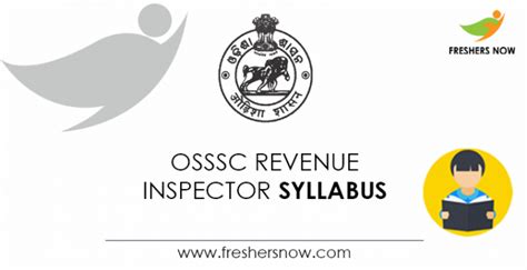 Osssc Revenue Inspector Syllabus 2024 And Exam Pattern