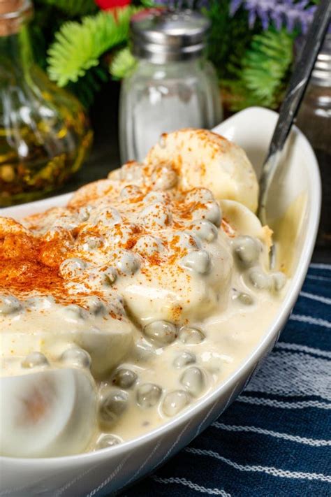 Boiled Halvese Egg With Mayonnaise Stock Image Image Of Easter