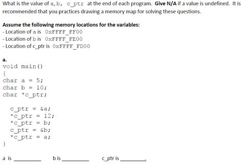 Solved What Is The Value Of A B Cptr At The End Of Each Chegg
