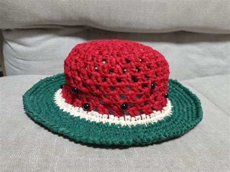 부직포실 싸롱07 수박 모자 뜨기 네이버 블로그 Crochet Hats Hats Crochet