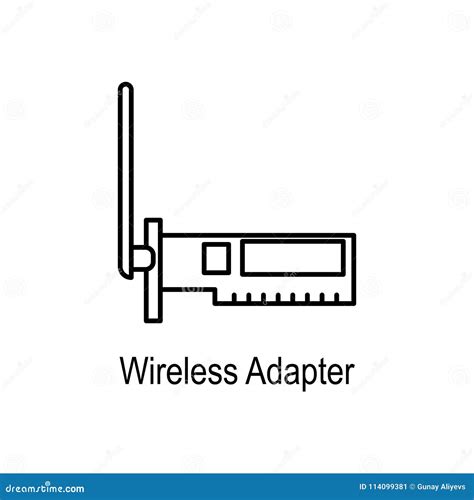 Wireless Adapter Icon Element Of Computer Part For Mobile Concept And Web Apps Stock
